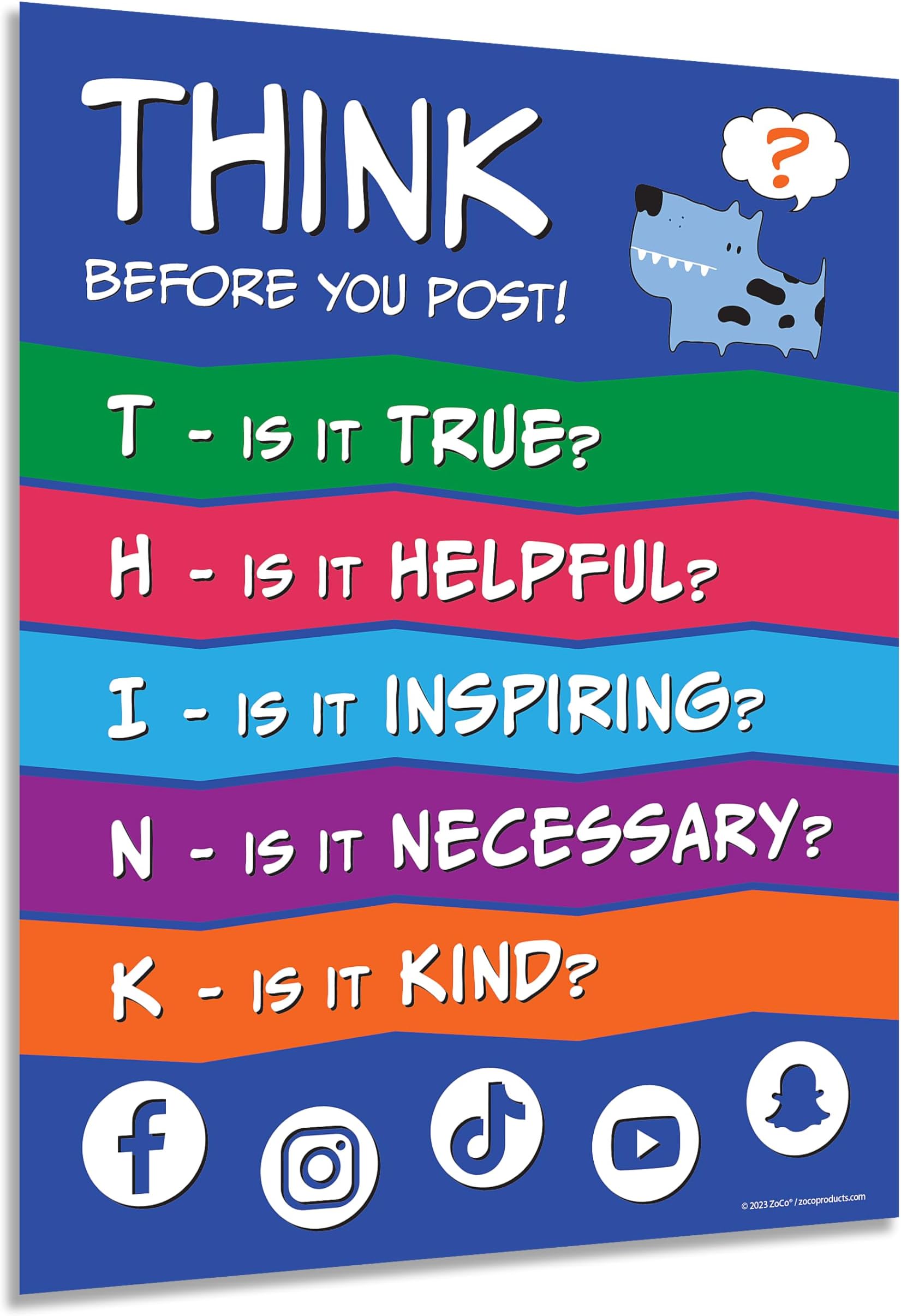 Amazon.com: Think Before You Speak - Classroom Motivational Poster ...
