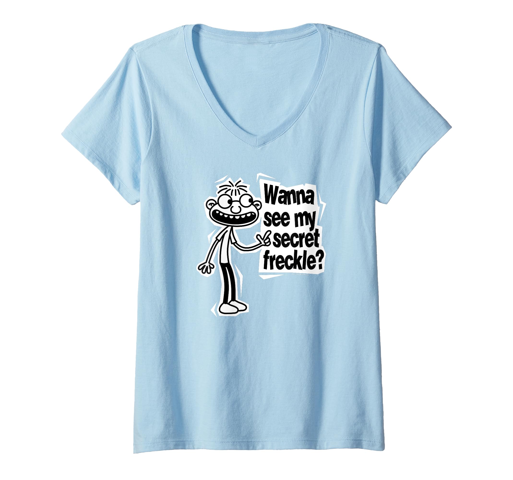 Amazon.com: Womens Diary of a Wimpy Kid Fregley Secret Freckle V-Neck T ...