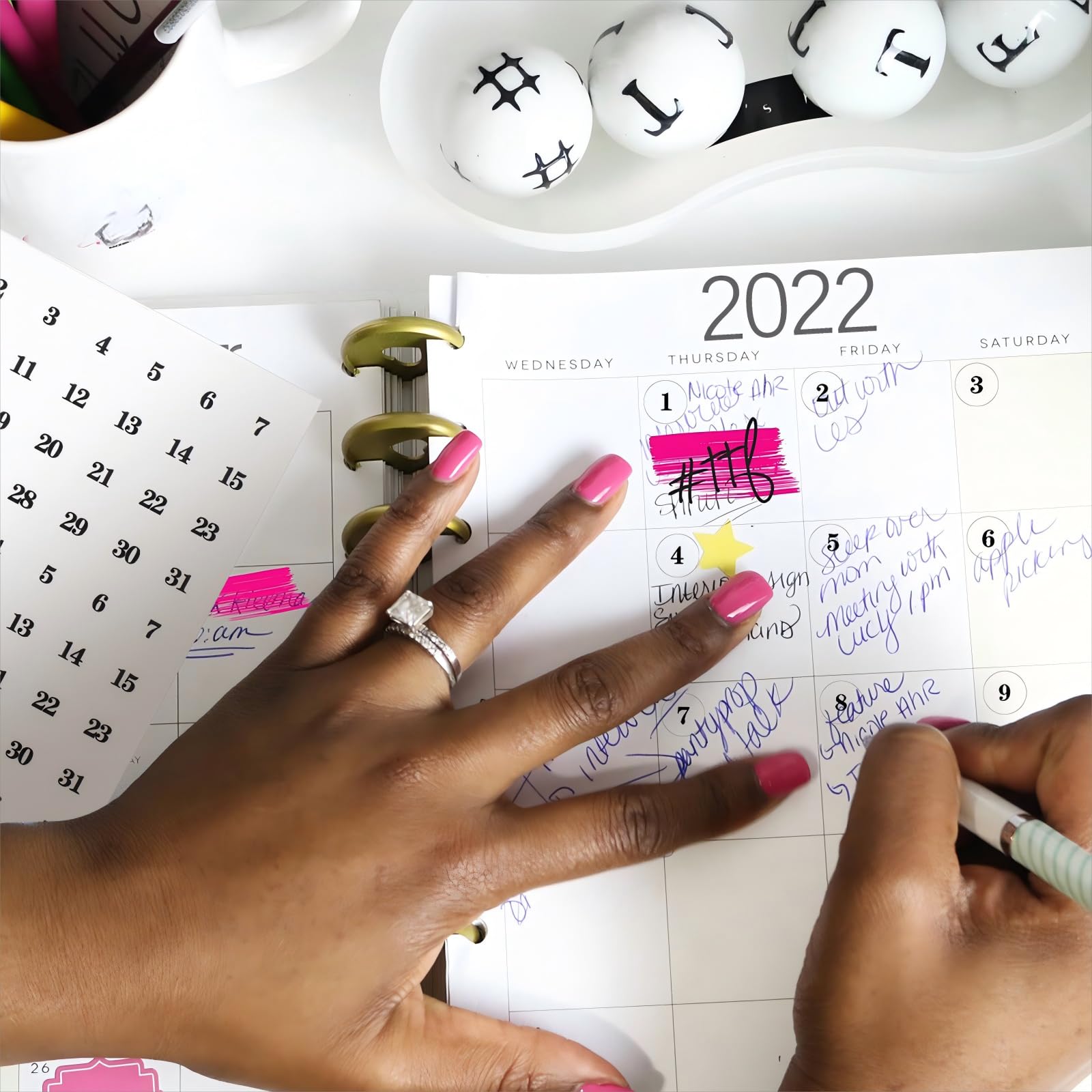 Snapklik.com : 12 Sheets Small Planner Number Stickers For Calendar ...