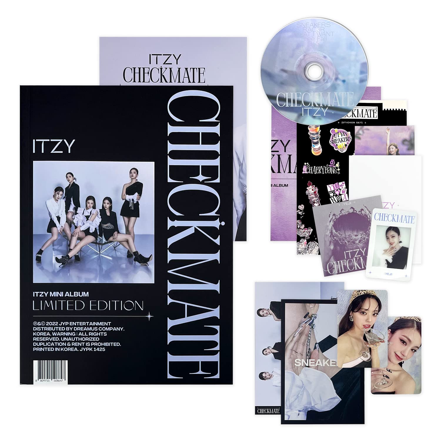 Itzy Checkmate Limited Edition Photobook Photocard Cd R Mini Poster ...