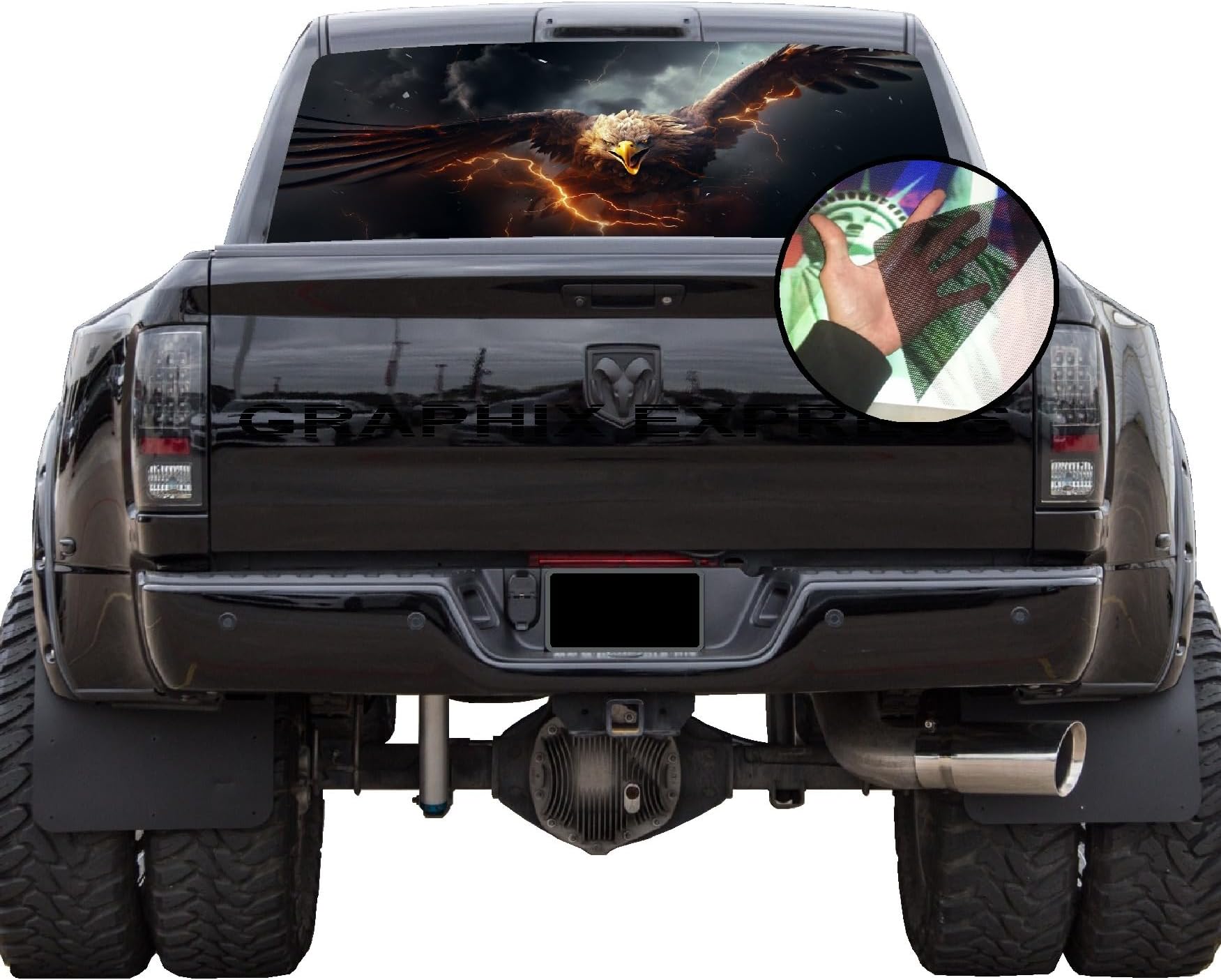 Amazon.com - GRAPHIX EXPRESS Truck Back Window Graphics (P165 American ...