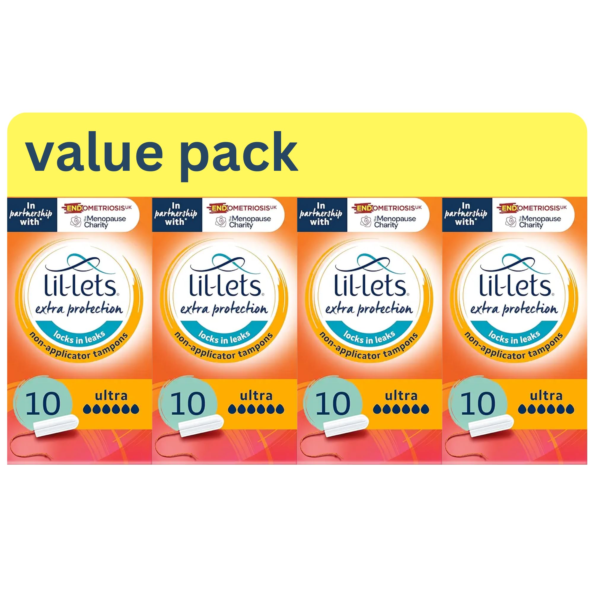 Lil Lets Ultra Tampons Smart Fit Multipack | 4 x 10 Pack (40 Tampons ...