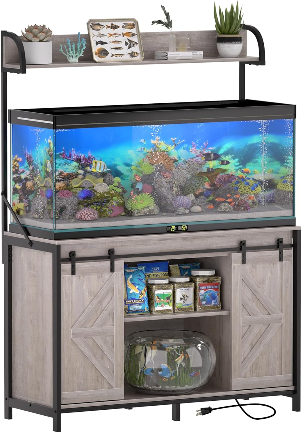 Amazon.com: SYESWAY 55-75 Gallon Fish Tank Stand with Power Outlets ...