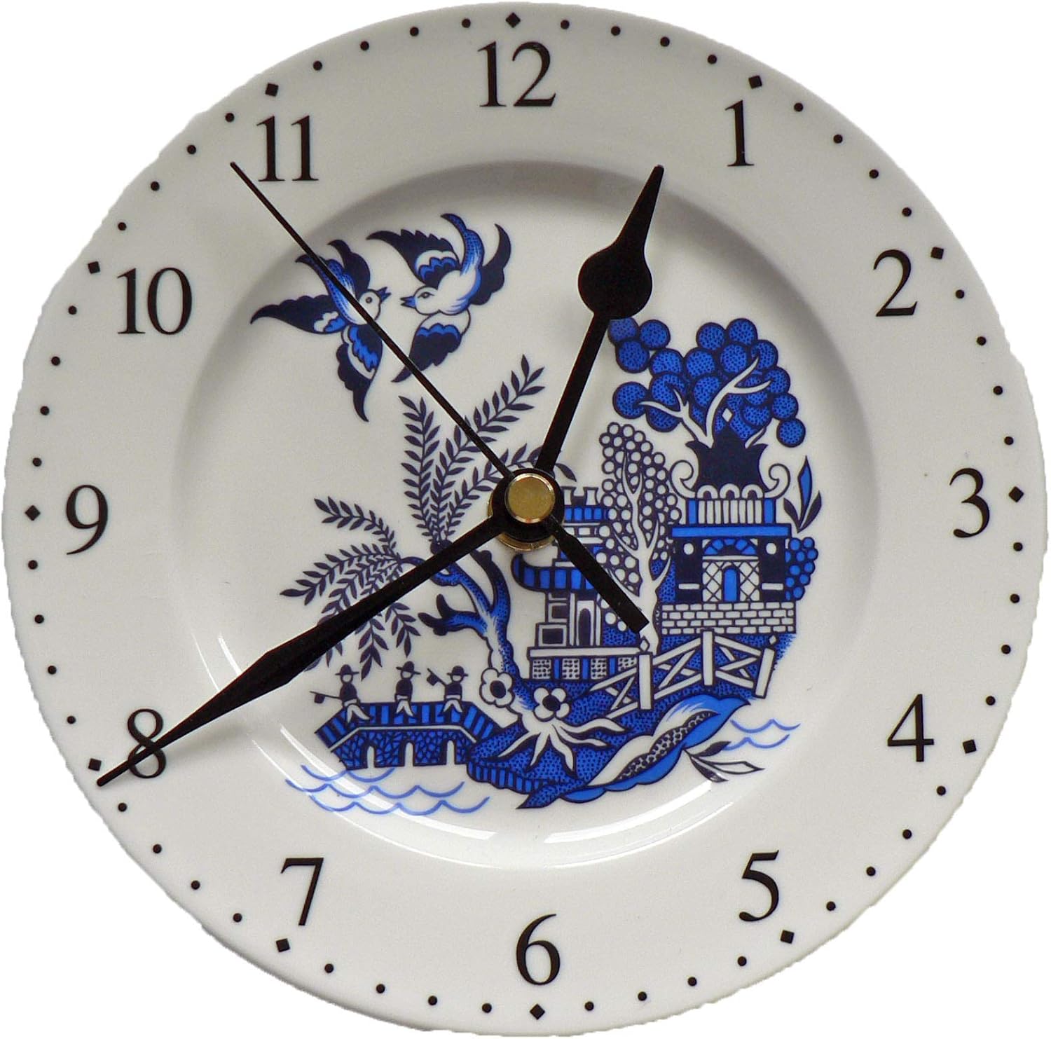 Blue Willow wall clock. Porcelain wall clock. Blue willow design ...