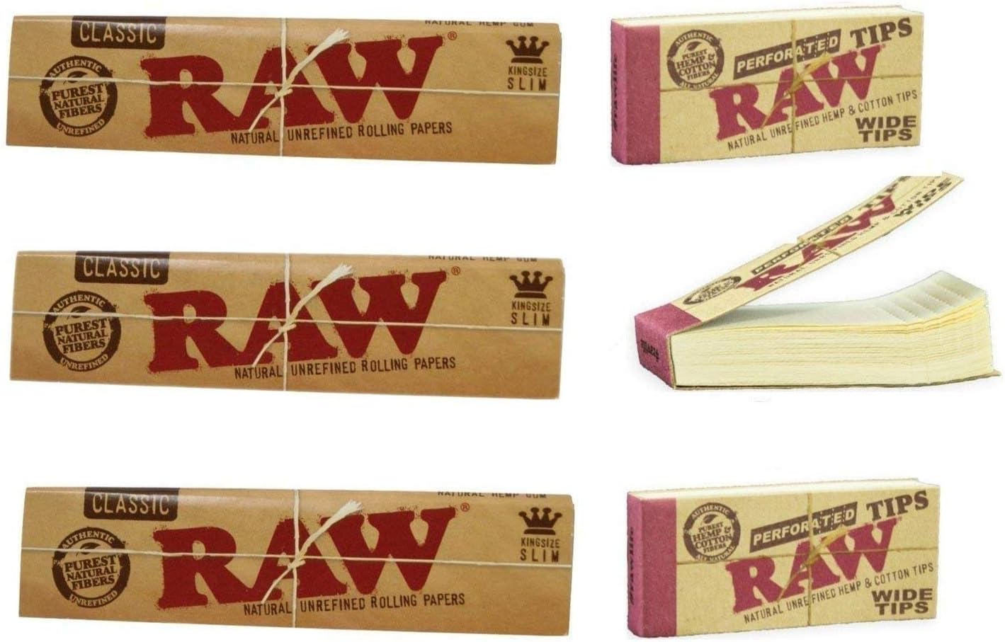 OutonTrip Raw Classic Rolling paper + Raw Wide & Perforated Filter Tips ...