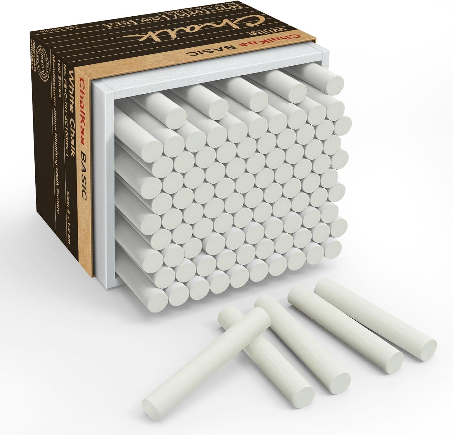 Amazon.com : White Chalk 100PCS, Chalkboard Chalks for Classroom, Low ...