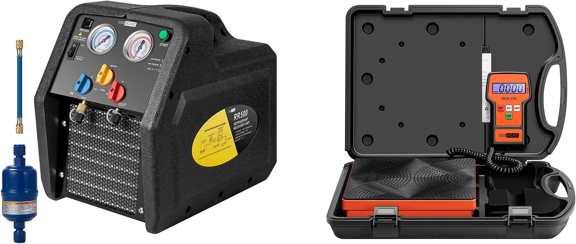 Amazon.com: VIVOHOME R1234YF 1 HP Dual Cylinder Portable Refrigerant ...