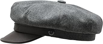 Sterkowski Brando Newsboy Cap | Wool Motorcycle Cap for Men and Women ...