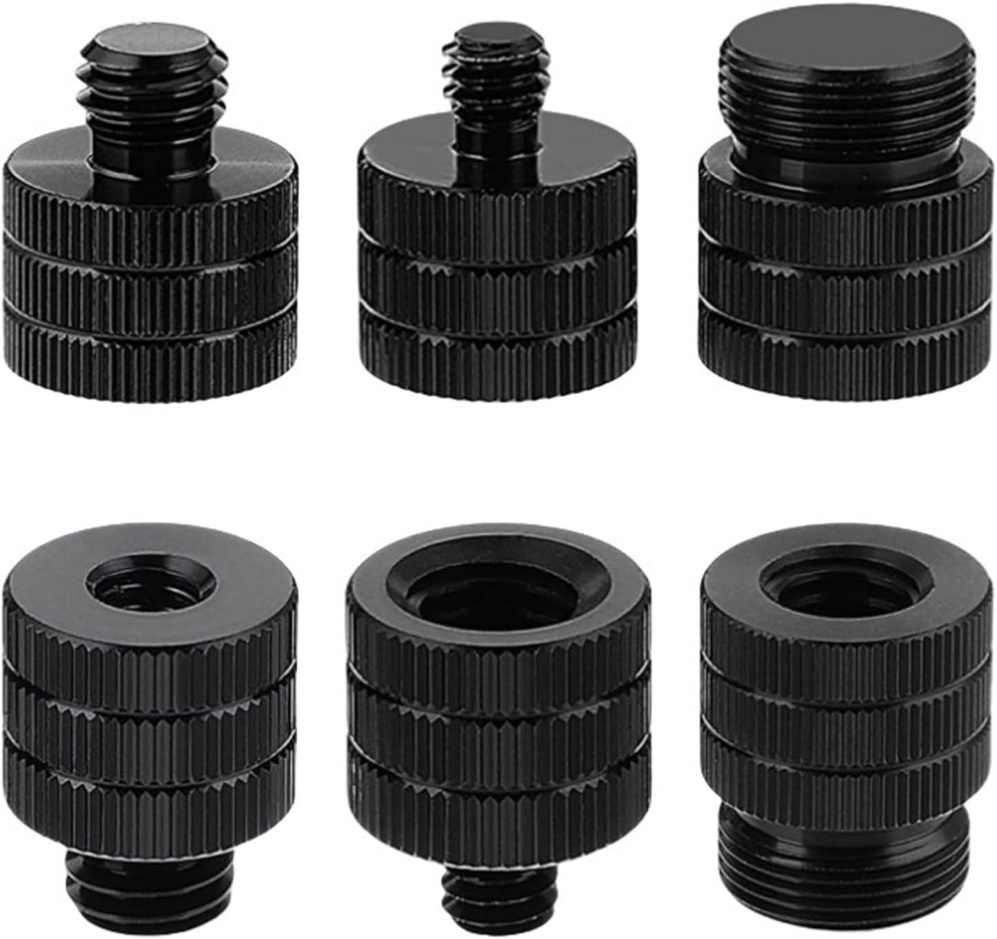 Amazon.com: 6 Pcs Mic Stand Adapter, Aluminium Alloy Mic Thread Adapter ...