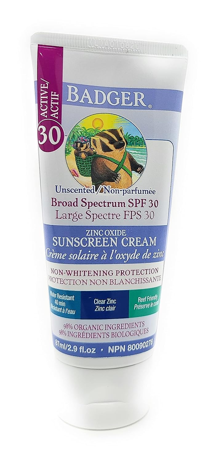 Amazon.com: BADGER Spf 30 Clear Zinc Sunscreen, 87 ML : Beauty ...