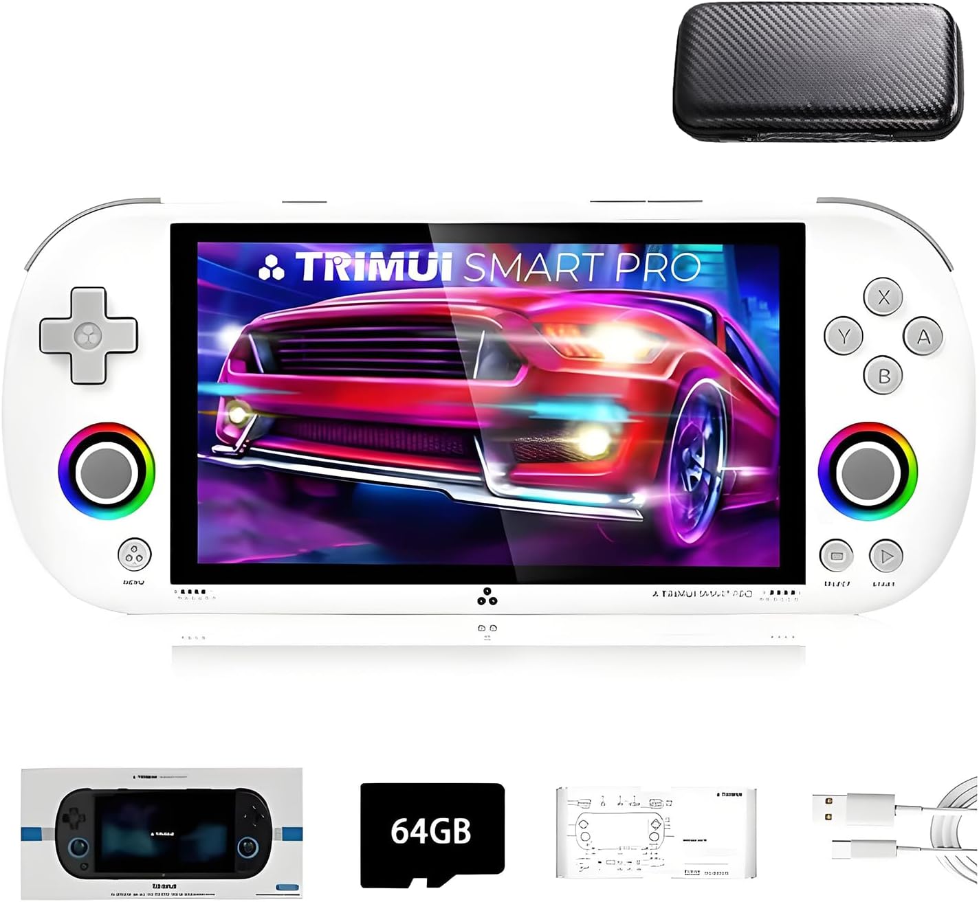 Amazon.com: TRIMUI Smart PRO Handheld Game Console 64G SD Card with 12000+Games, Linux System ...