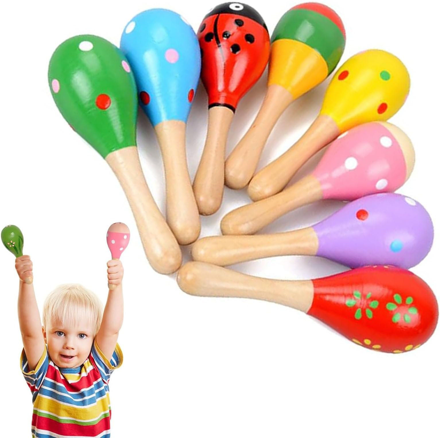 4 Pcs Baby Maracas, Maracas, Maracas Baby, Rattles Sand Hammer Baby ...