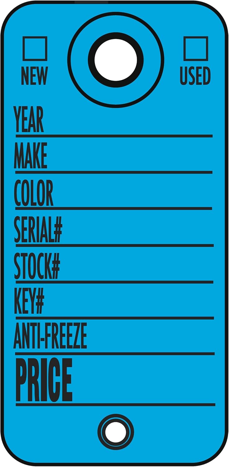 Amazon.com : Cardboard Key Tag - Light Blue - Key Rings Included - 1 3/ ...