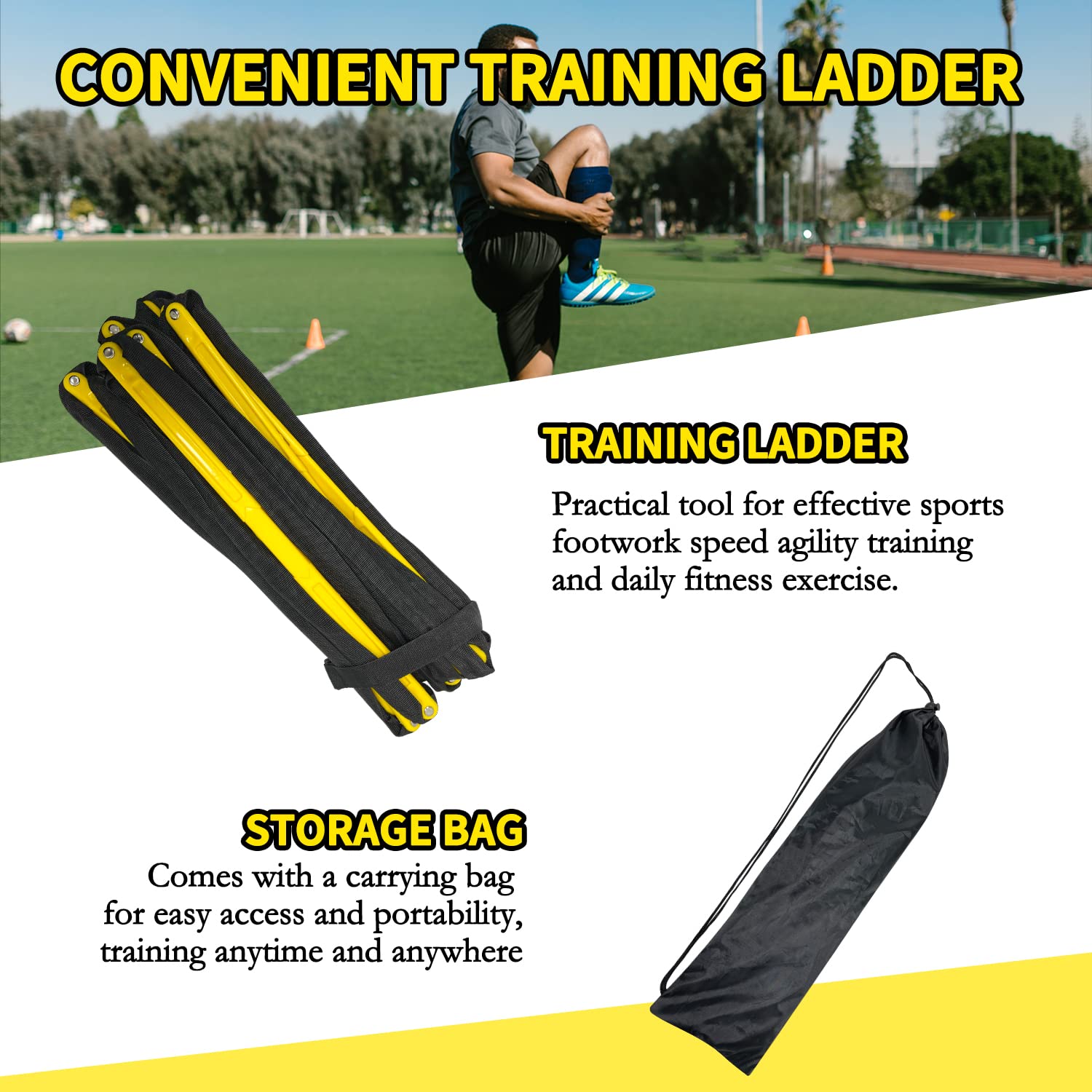 Snapklik.com : Socpuro Agility Ladder Speed Training Equipment 16FT 12 ...