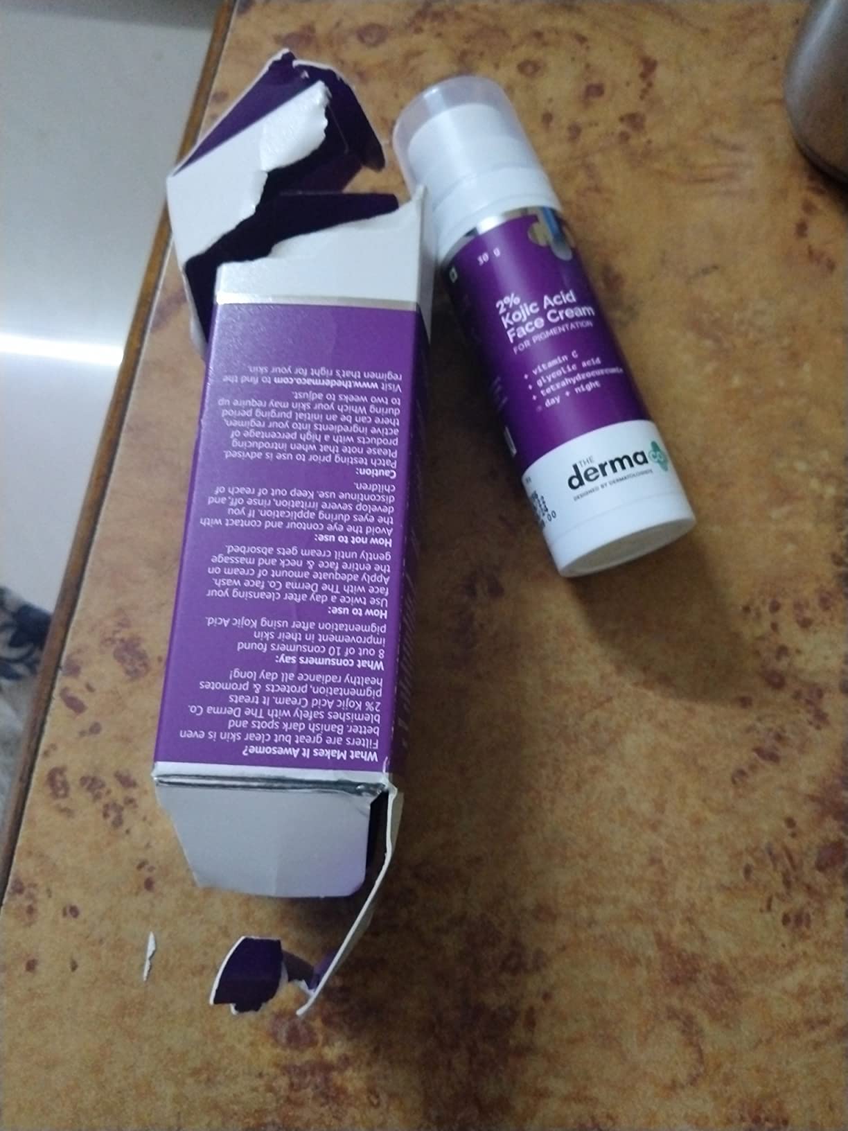 The Derma Co Lightening 2% Kojic Acid Face Cream - 30 Gm(Dermaco ...