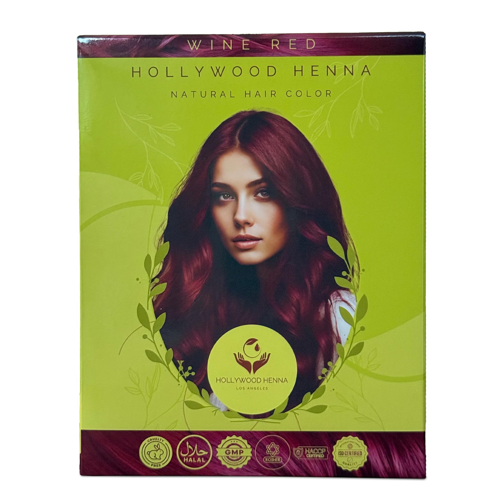 Amazon.com : Hollywood Henna Hair Color (Wine Red) Organic Color Hair ...