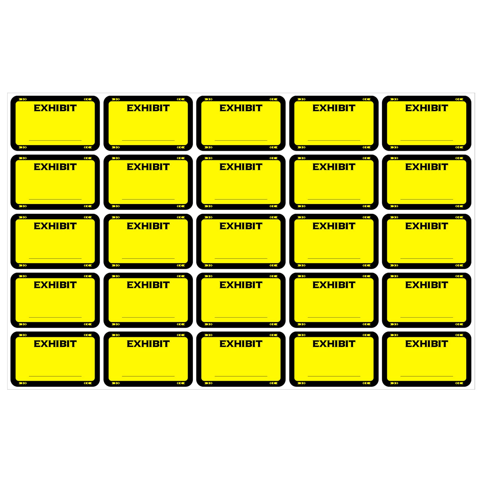 Snapklik.com : 500 Pcs Legal Exhibit Labels 1.65 X 1 Inches Exhibit ...