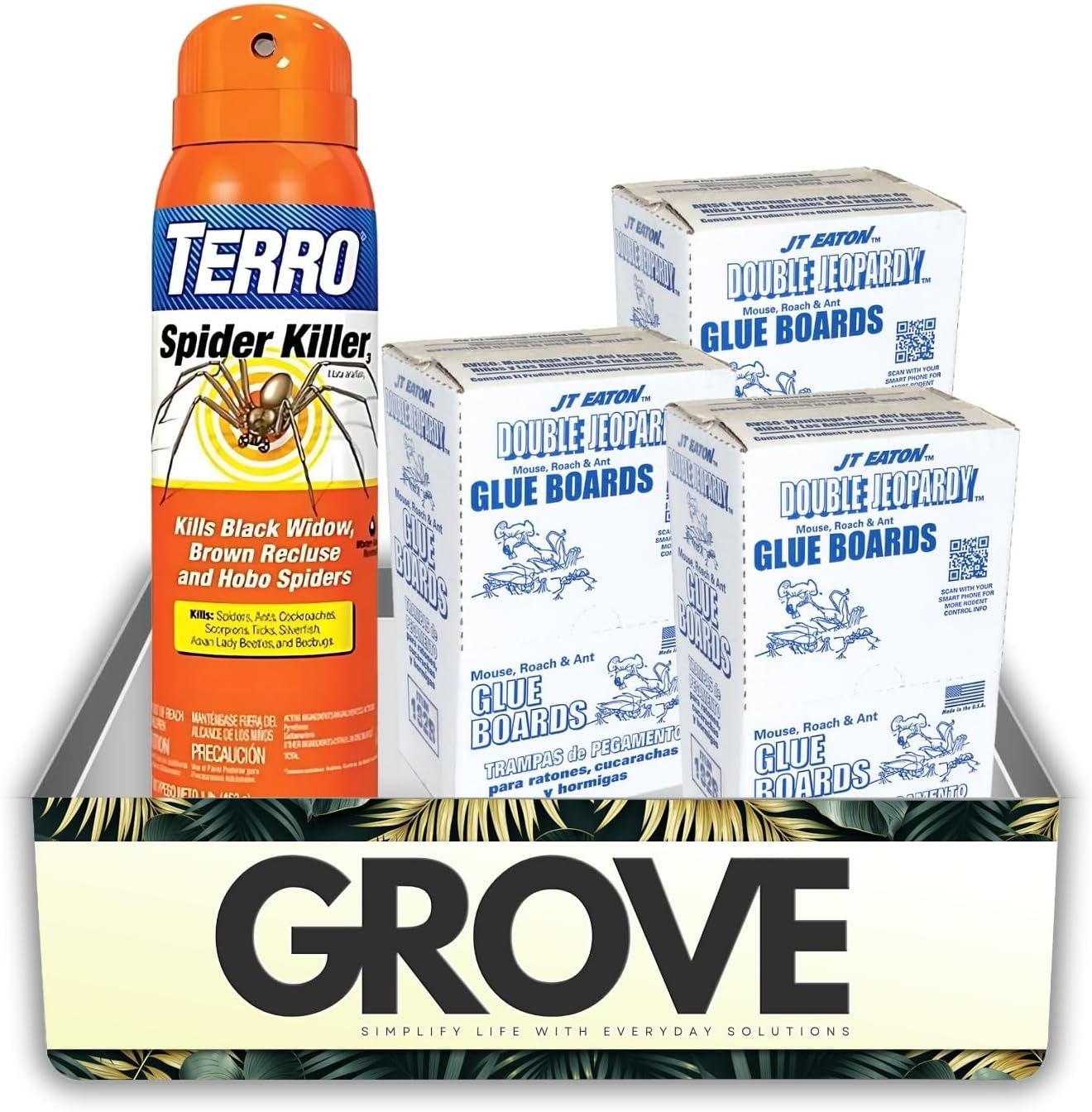 Amazon.com: TERRO Spider Killer Aerosol 16 oz Bundle with 3-Pack Glue ...