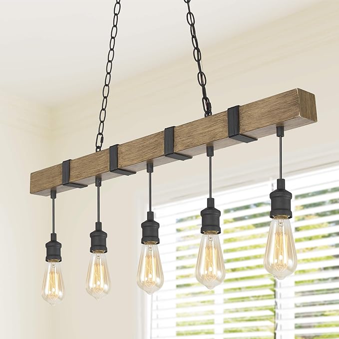 LOG BARN Kitchen Light Fixtures, Farmhouse Chandelier for Kitchen ...