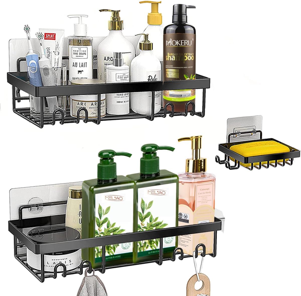 Yooixoo Shower Caddy Bathroom Storage Accessory Shelf Organiser No ...
