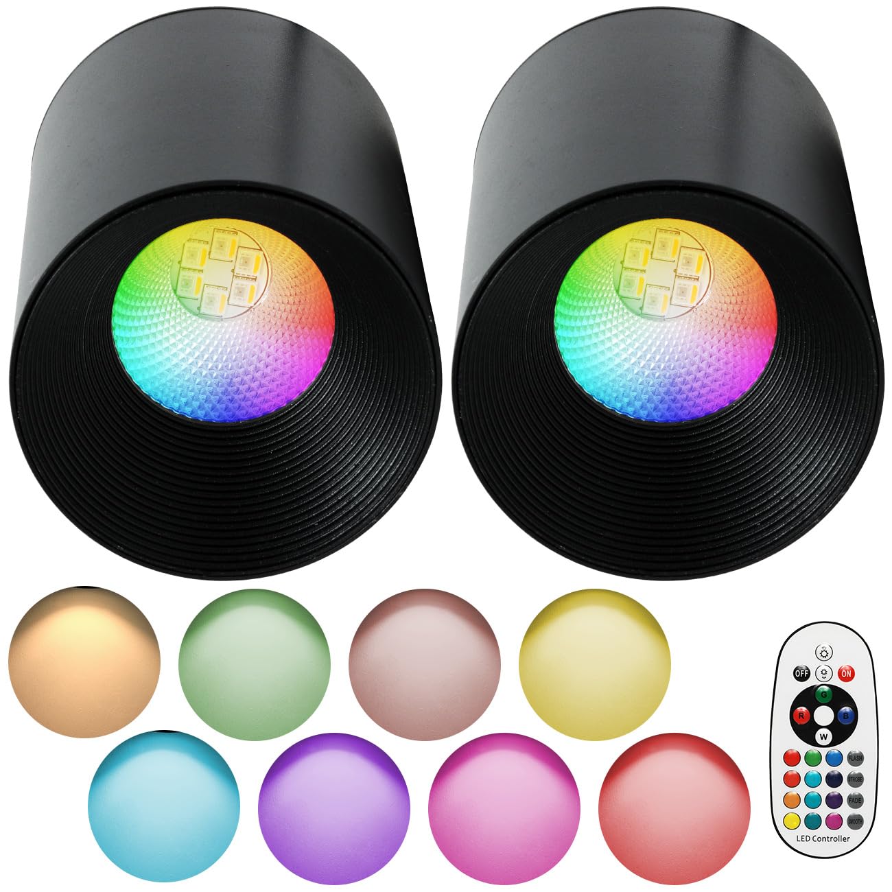 INTWELL RGB Ceiling Light Fixture,12W Color Changing Ceiling Lamp with ...