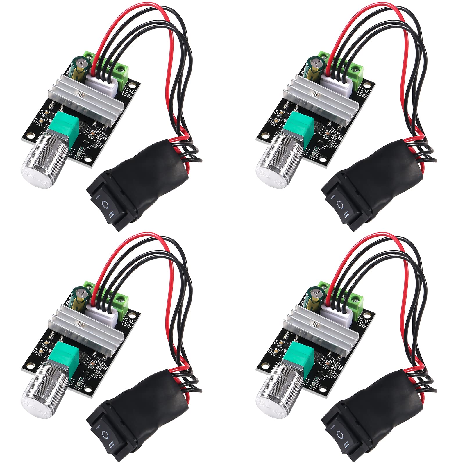 Amazon.com : QCCAN 4PCS DC PWM Motor Speed Controller, Adjustable 6V ...