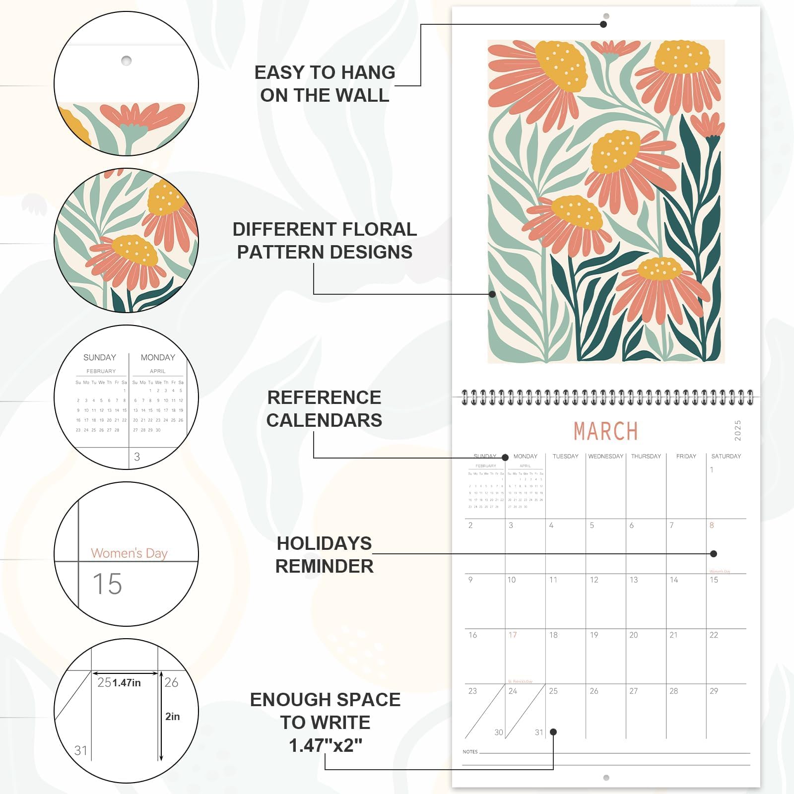 Snapklik.com : Guasslee Wall Calendar 2025, Vertical Calendar Wall 2025 ...