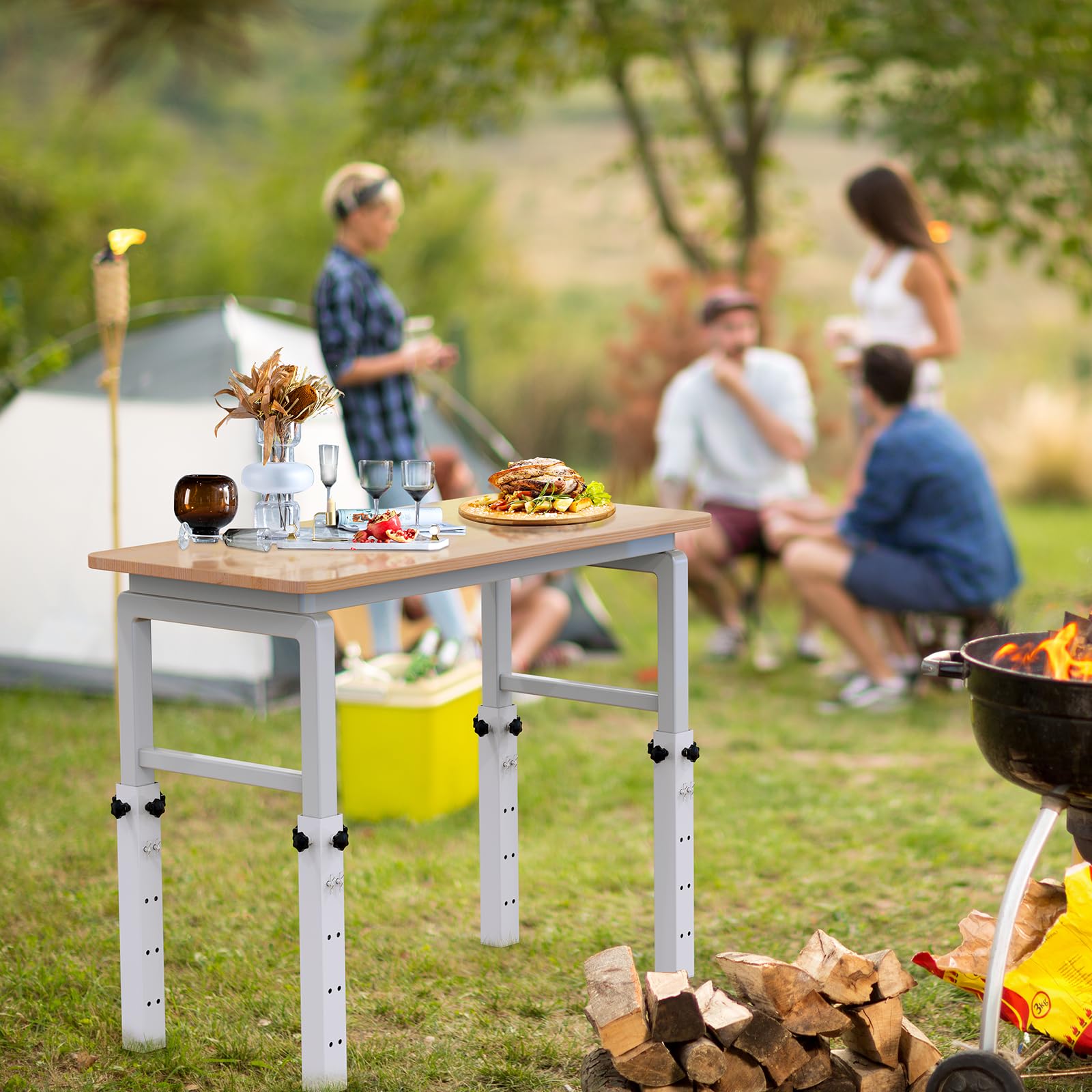 Snapklik.com : Appacare 4 Pcs White Table Leg Extenders - Adjustable ...