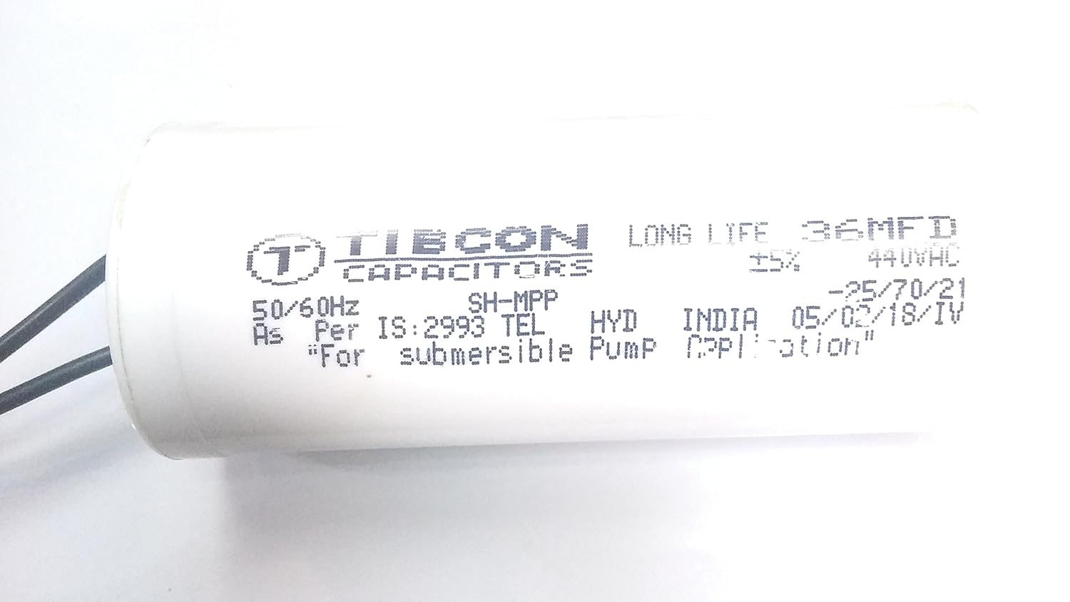 TIBCON CAPACITOR 36 MFD 440 VAC PACK OF 10 PCS : Amazon.in: Industrial ...