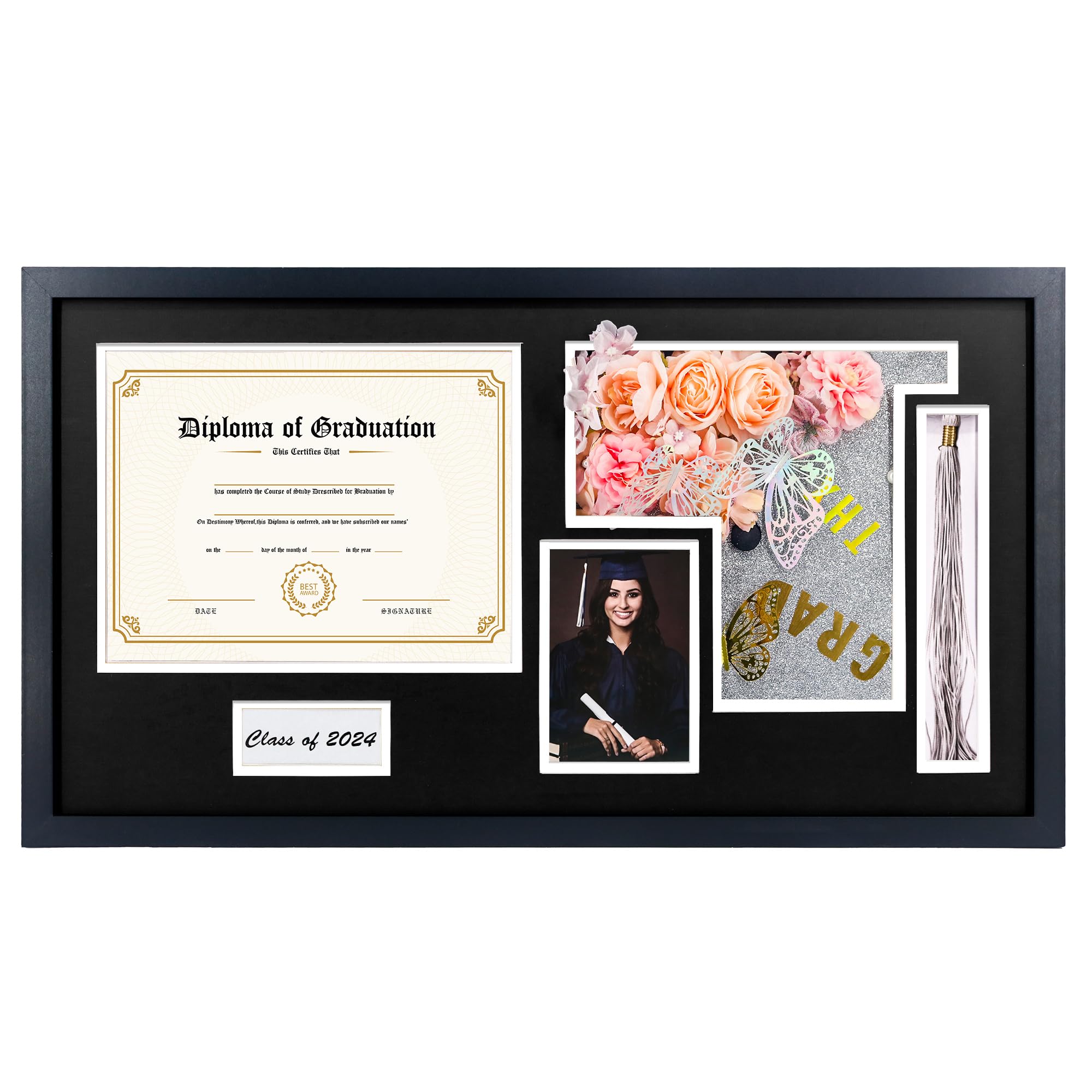 Amazon.com - Graduation Shadow Box Frame for 8.5x11 Diploma & 4x6 Photo ...