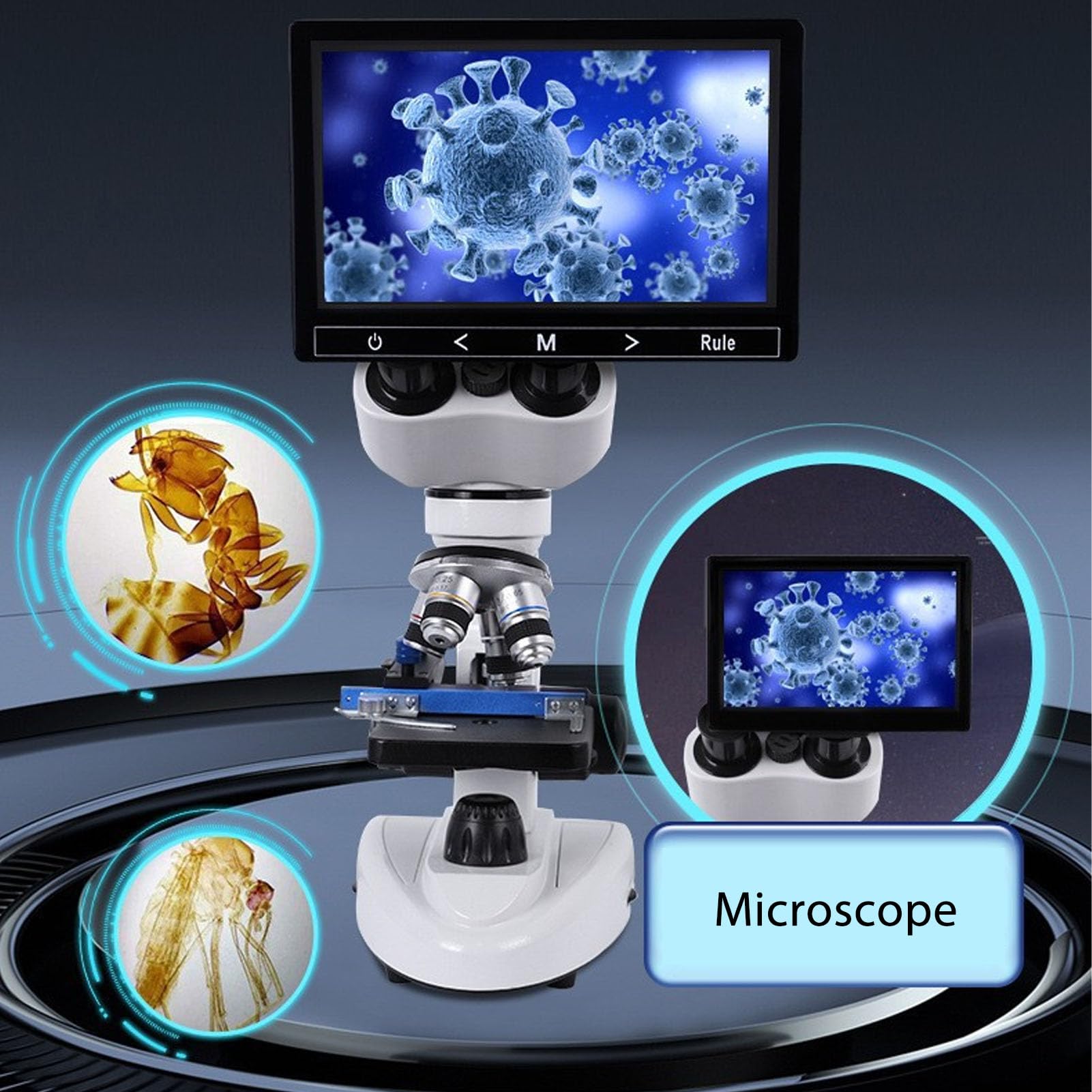 Snapklik.com : Microscope For Adults, 40X3000X 360 Rotation Binocular ...