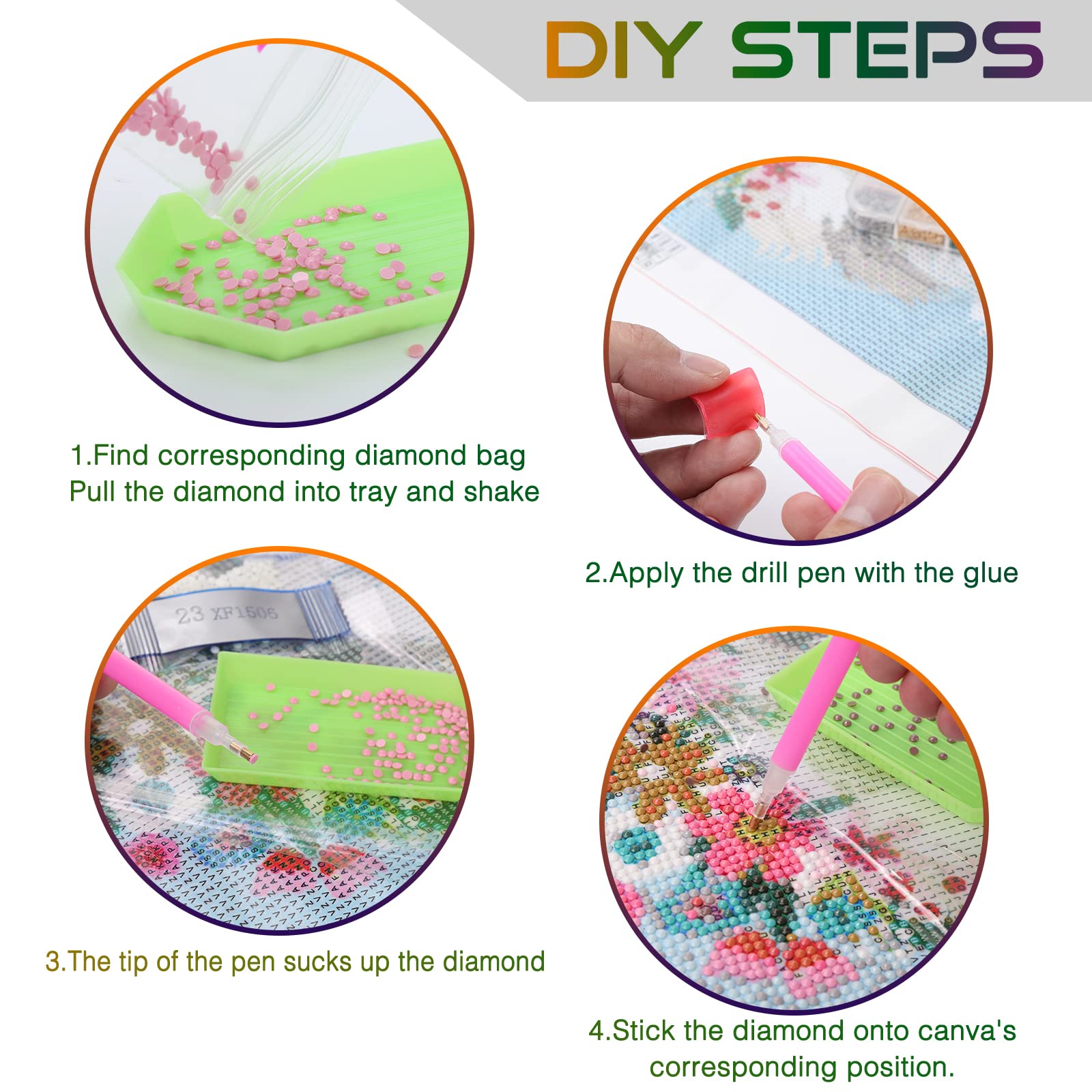 Snapklik.com : Diamond Art Kits For Adults 6 Pack, DIY 5D Diamond Art ...