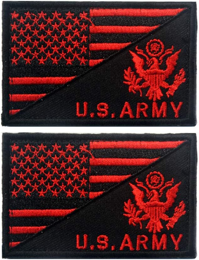 Amazon.com: X.Sem USA American Flag w/U.S.Army Patch - 2 Pack Tactical ...