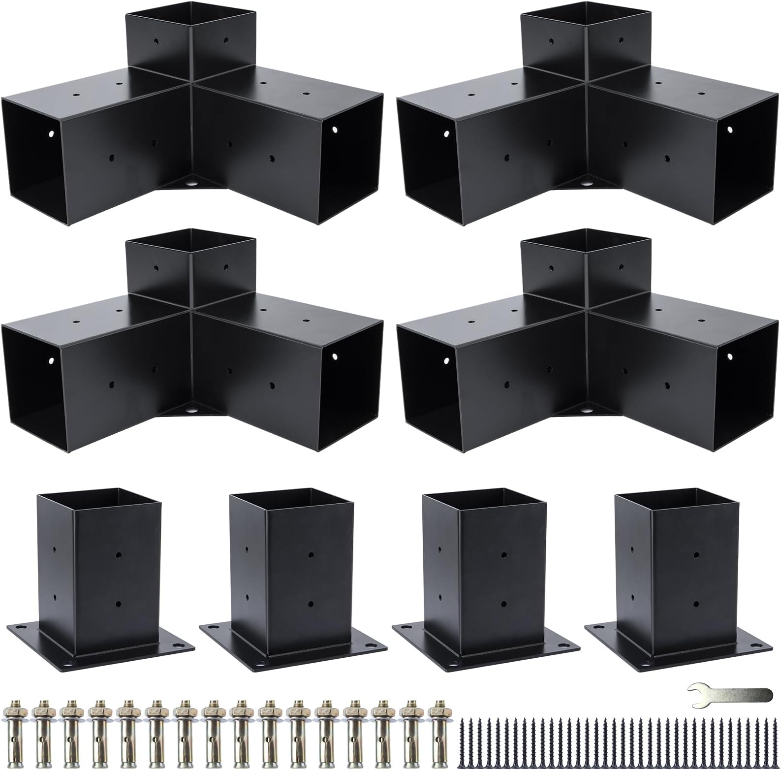 Amazon.com: Pergola Brackets 4x4,DIY Woodworks Pergola Kits 3-Way ...