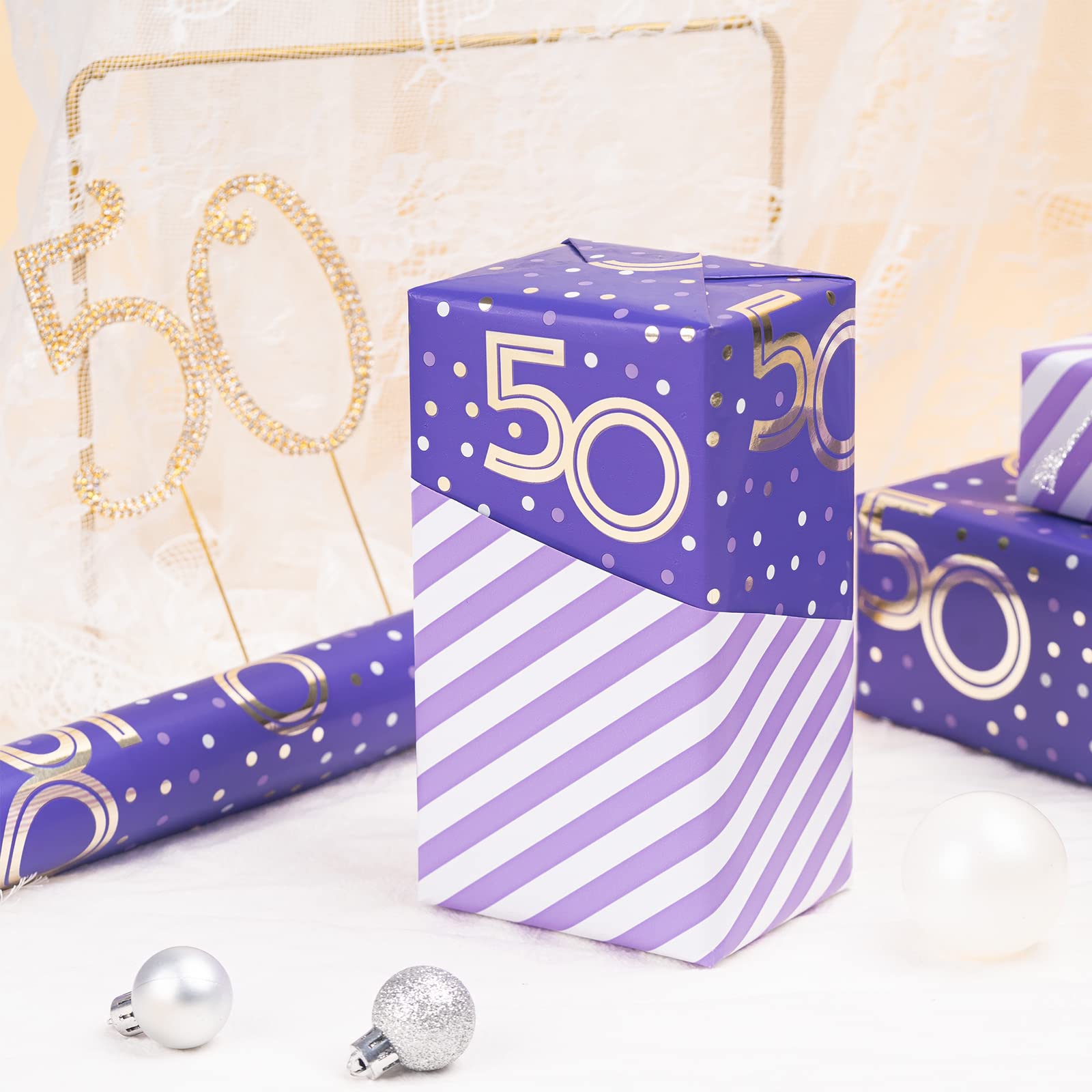 Snapklik.com : MAYPLUSS Reversible Birthday Wrapping Paper Roll - Mini ...