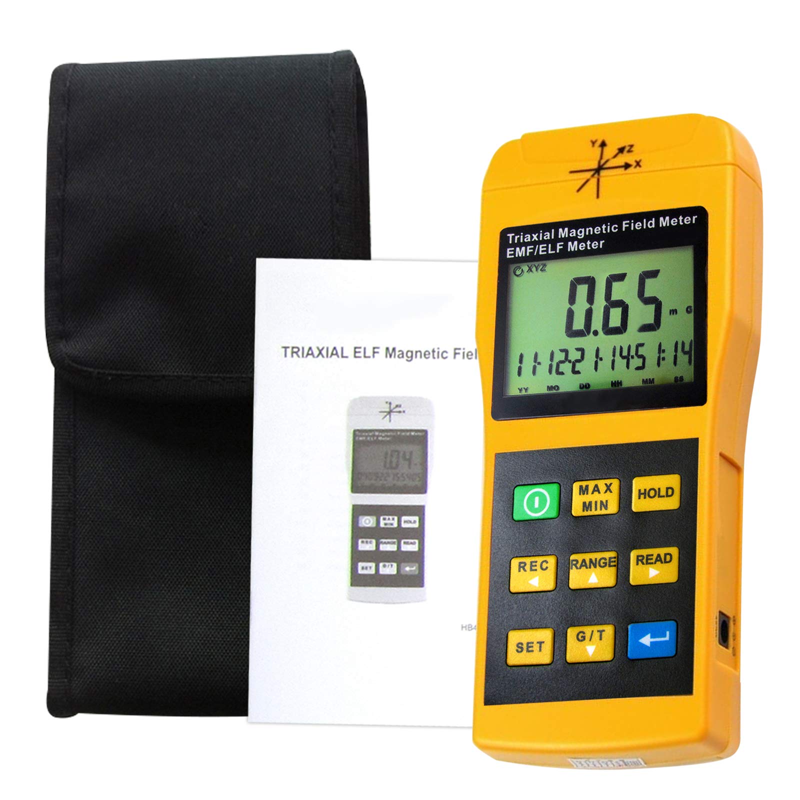 Buy Tri-Axis ELF/EMF Digital Magnetic Field Strength Meter 30Hz to ...