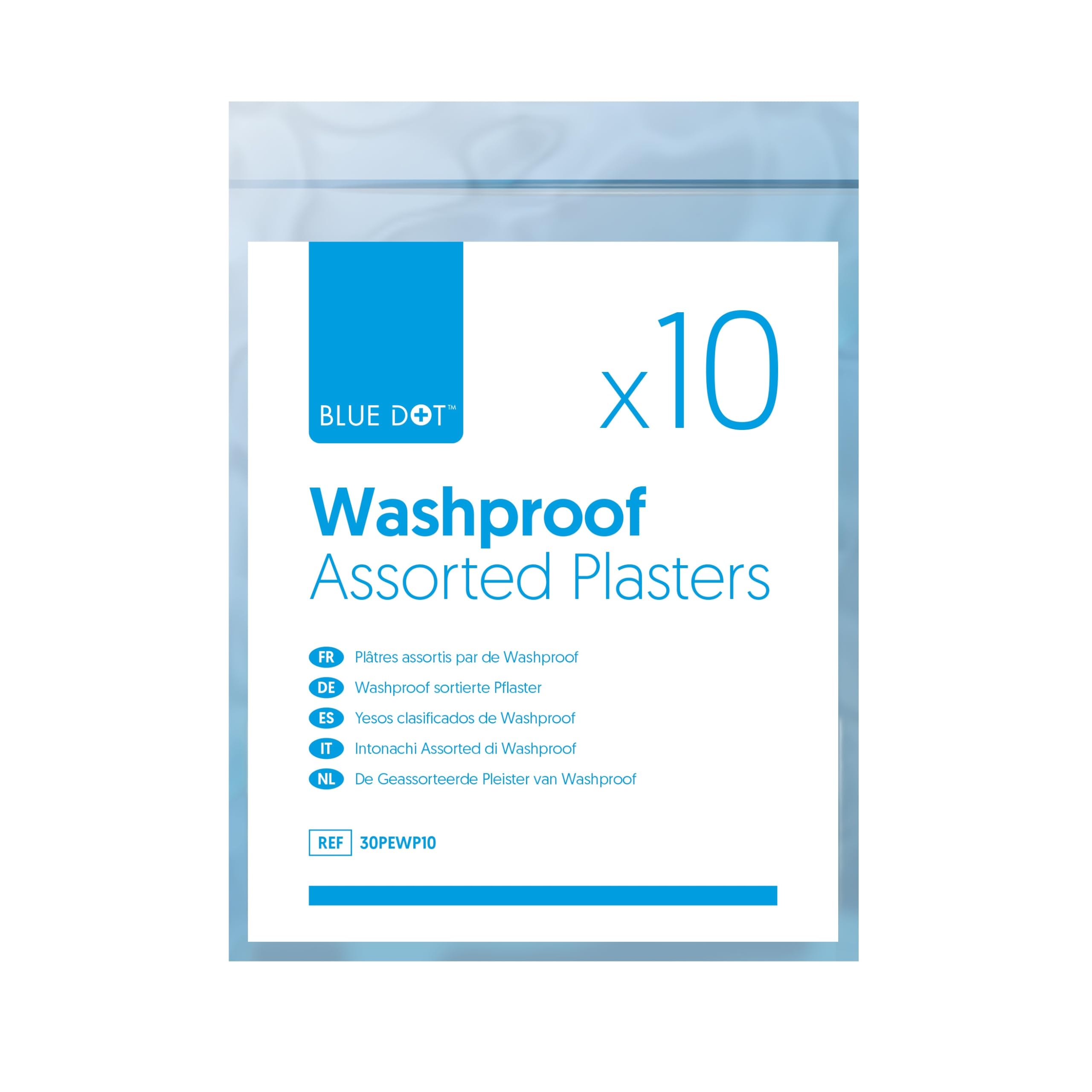 Blue Dot Assorted Washproof Plasters 10-Piece : Amazon.co.uk: Health ...