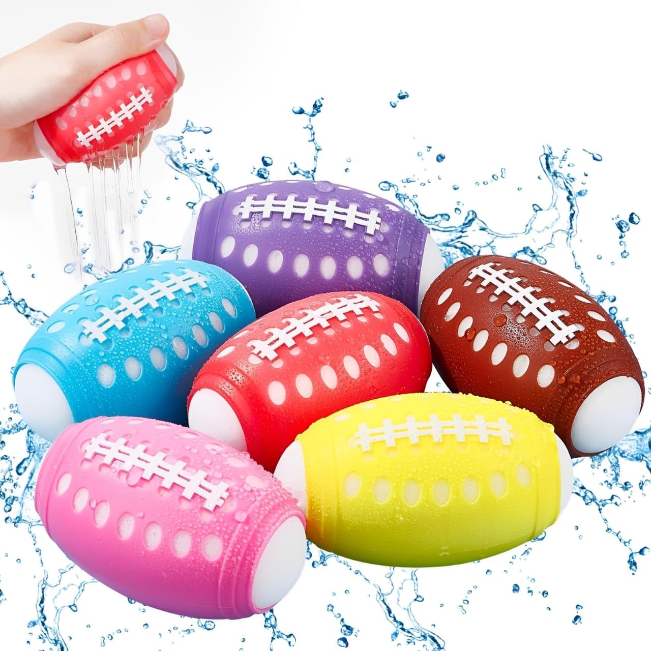Amazon.com: 6 Pcs Reusable Water Balloons, Refillable Water Bomb Sponge ...