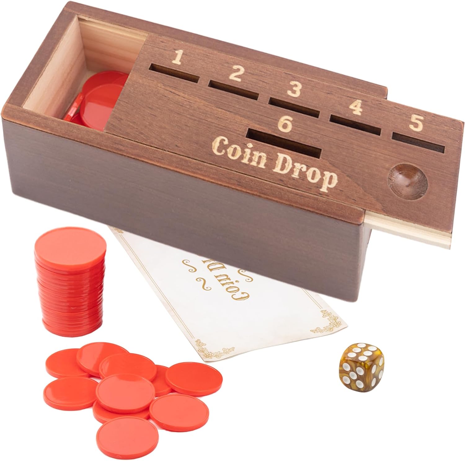 Amazon.com: WodGod Coin Drop Game for 2-6 Players,Penny Game Contains ...
