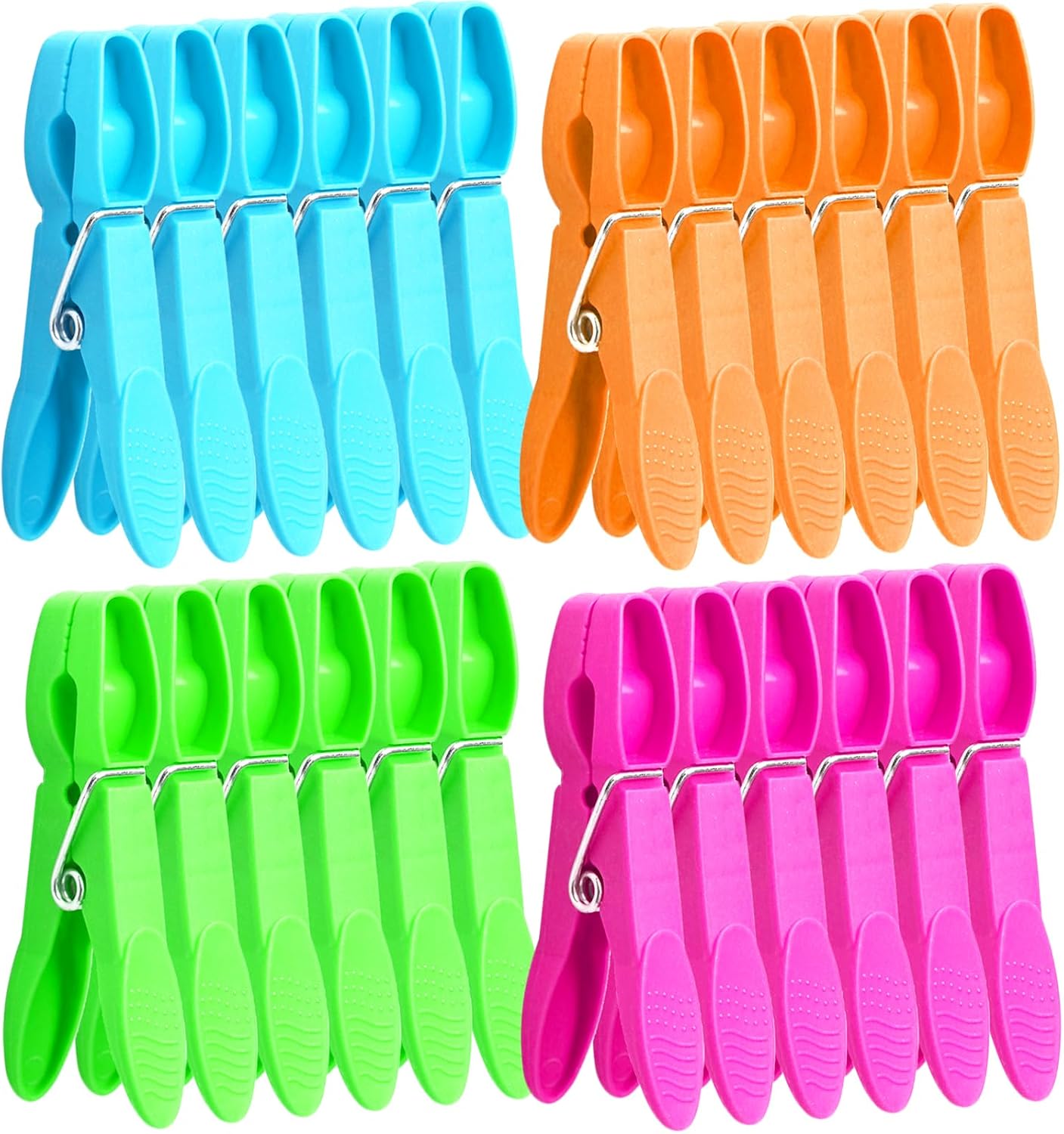 Amazon.com: Colorful Plastic Clothespins, Heavy Duty Laundry Clothes ...