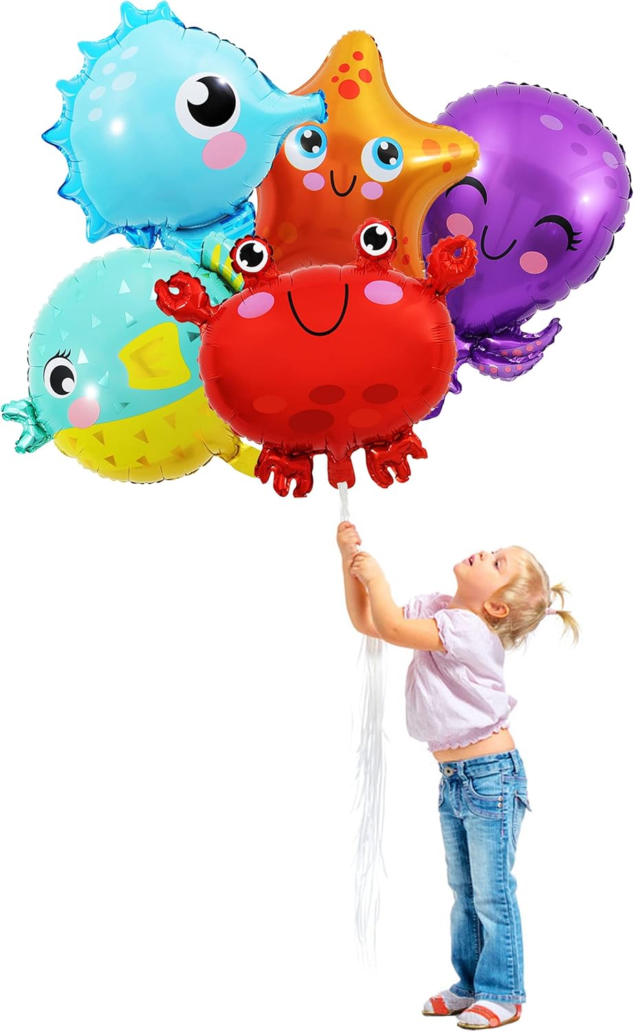 Buy 5Pcs Ocean Animals Balloons Under The Sea Balloons Ocean Party ...