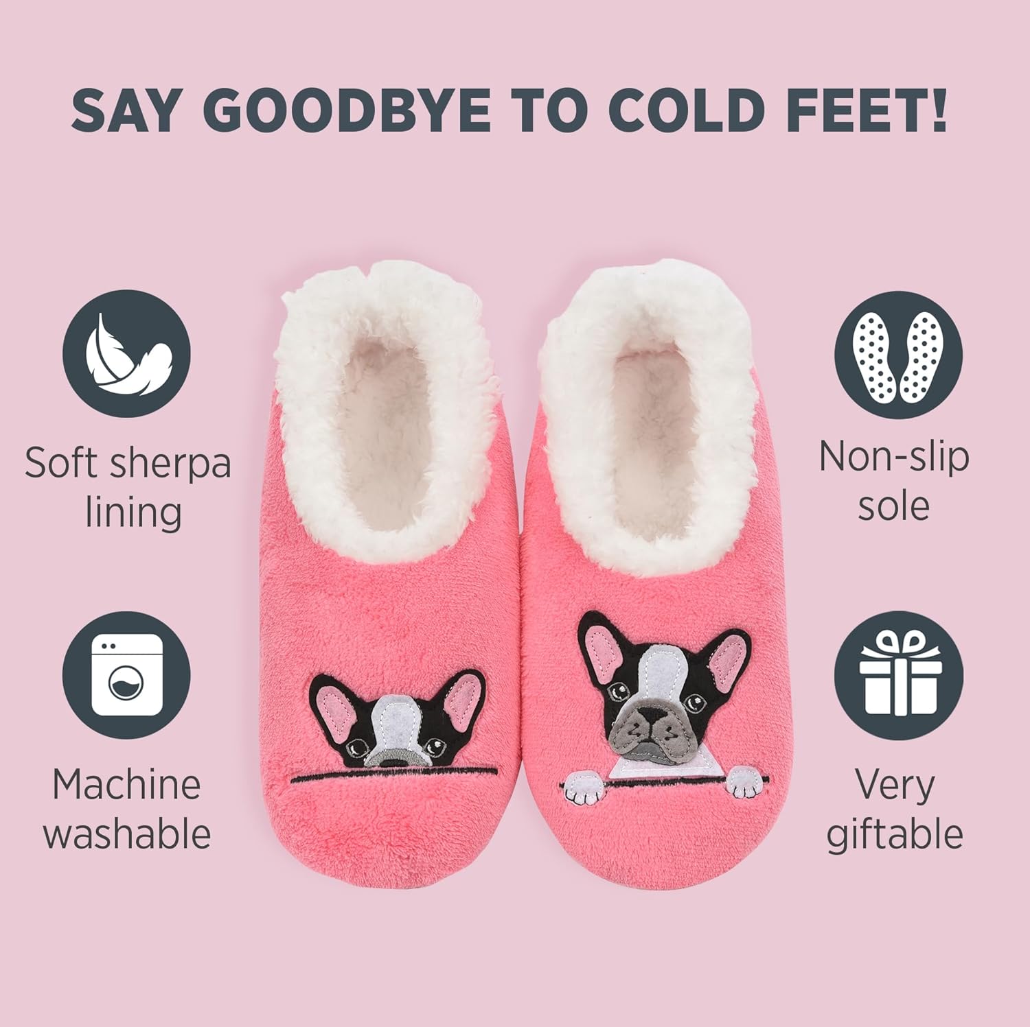 Snoozies Pairable Slipper Socks - Funny House Slippers for Women, Non ...