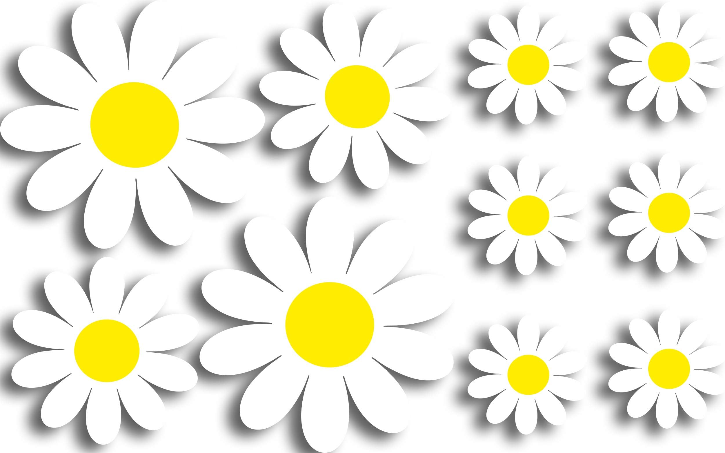 32,WHITE DAISY FLOWER VINYL CAR DECALS,STICKERS,CAR GRAPHICS,DAISIES ...