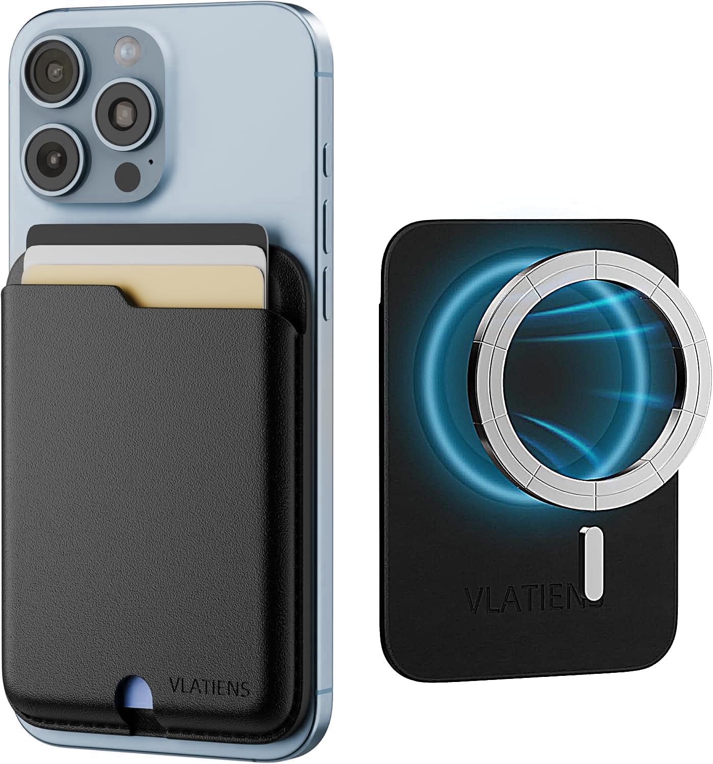 Amazon.com: VLATIENS magsafe wallet magnetic for iphone mag safe wallet ...