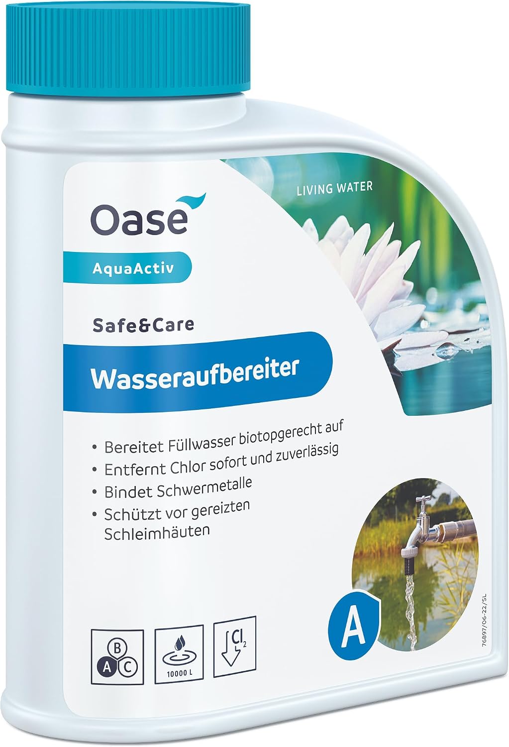 Oase 43151 AquaActiv Safe&Care Water Conditioner, 500 ml, Fish-Friendly ...