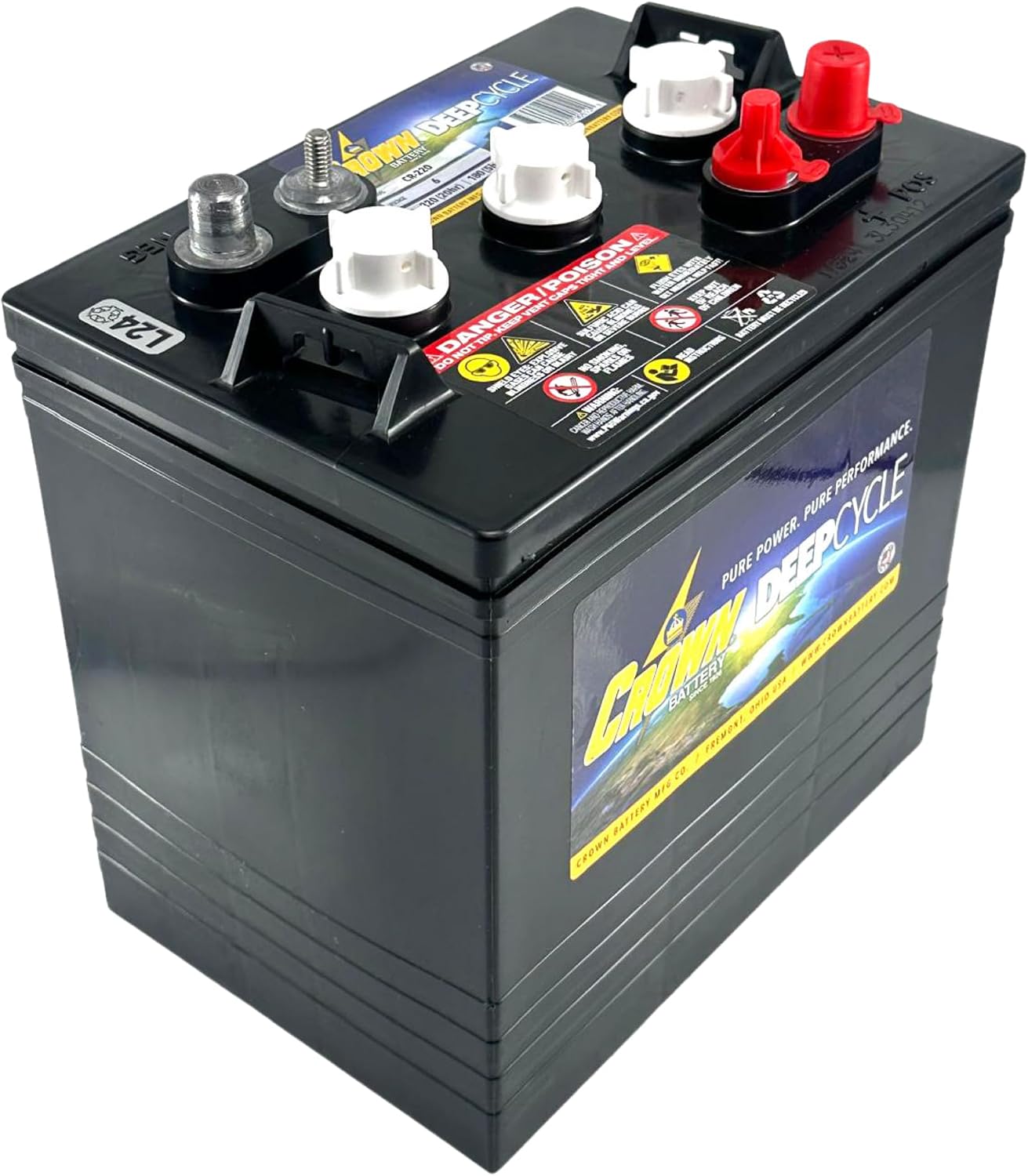 Amazon.com: Crown CR-220 6V 220Ah Deep-Cycle Battery for Golf Carts ...