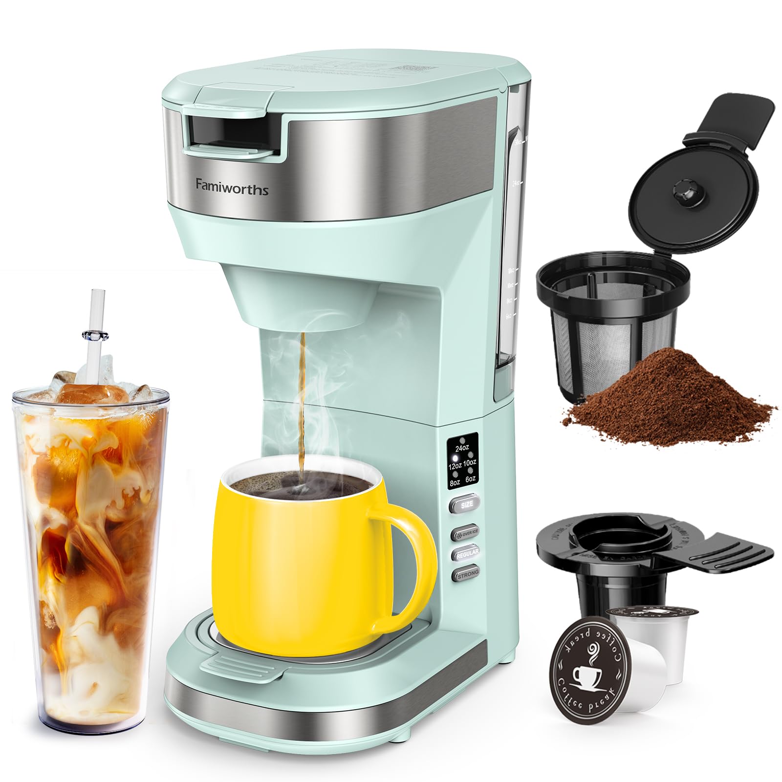 Snapklik.com : Single Serve Coffee Maker Iced Coffee Maker