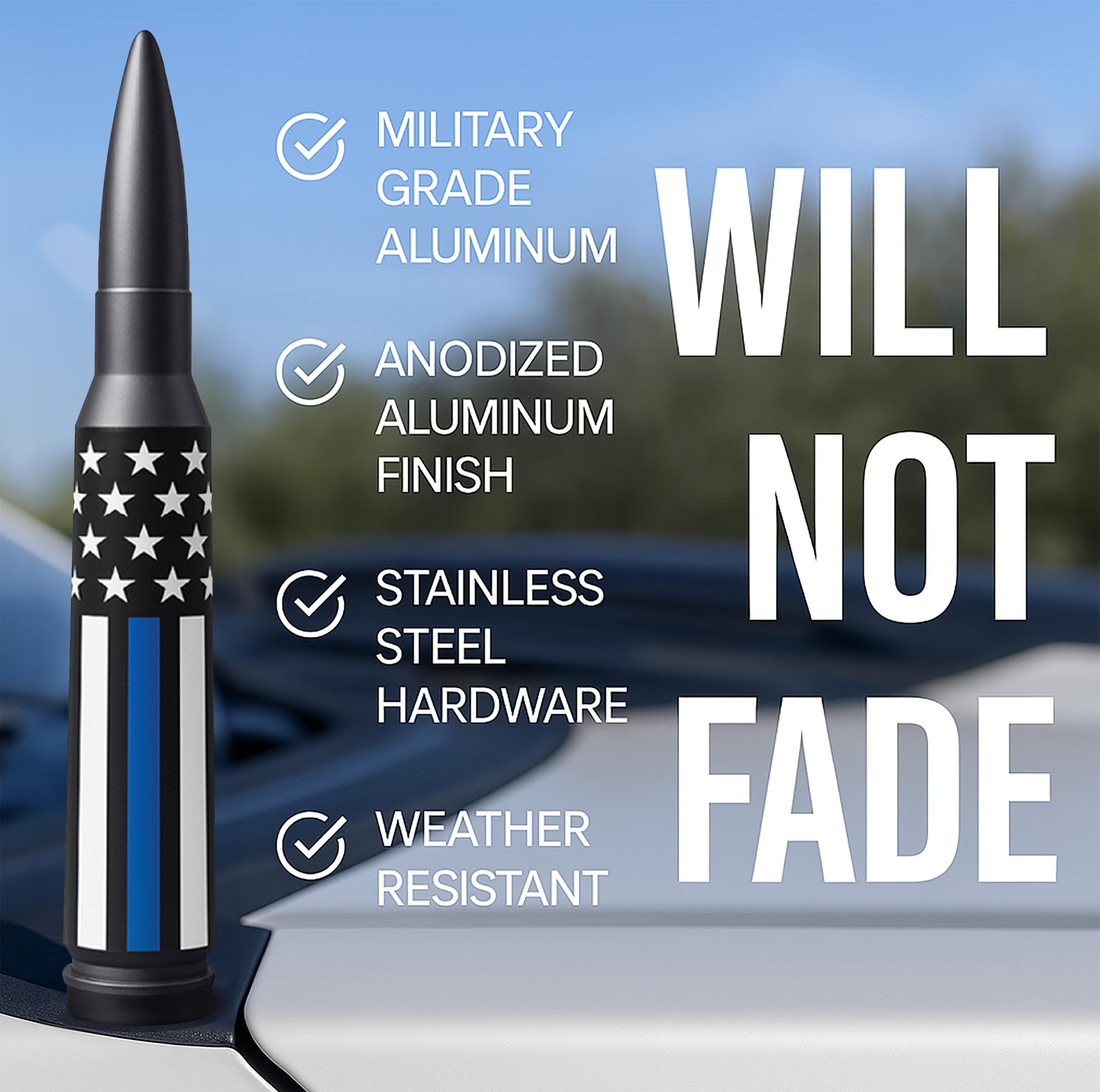 Snapklik.com : EcoAuto Badass Bullet Antenna Replacement For Dodge Ram ...