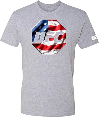 Amazon.com: UFC Mens USA Country Flag Graphic T-Shirt, Grey, Medium ...