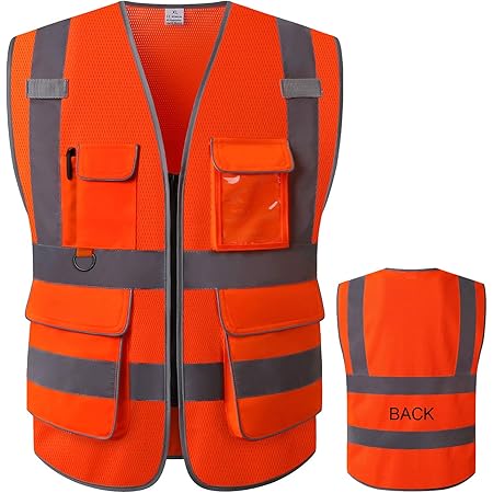 Dib Safety Vest Reflective ANSI Class 2, High Visibility Vest with ...